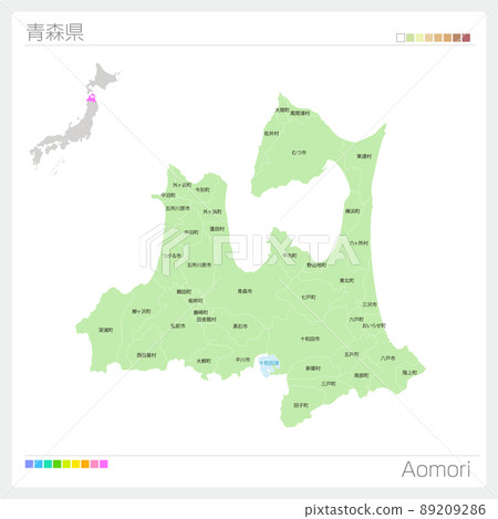 Map of Aomori Prefecture ・ Aomori Map - Stock Illustration [89209286 ...