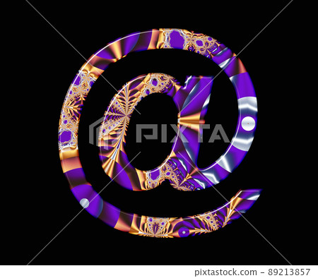 3D render of colorful fractal symbol - Stock Illustration [89213857 ...