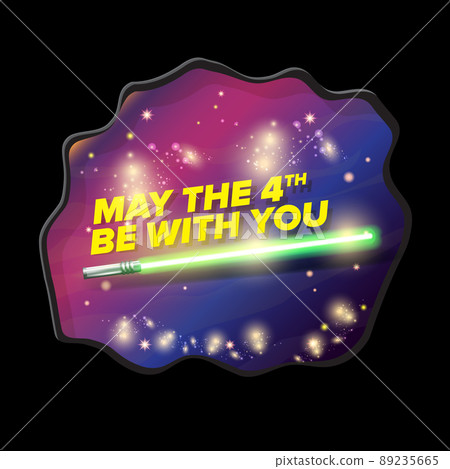 May the 4th be with you holiday greetings... - Stock Illustration ...