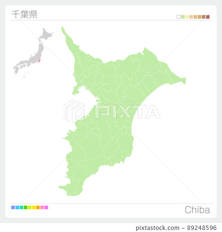 Map of Chiba Prefecture ・ Chiba Map - Stock Illustration [89248596] - PIXTA