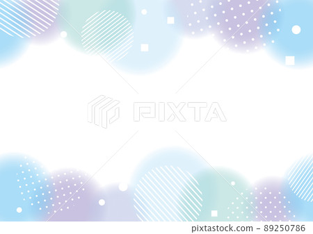 Colorful frame with geometric pattern blue - Stock Illustration ...
