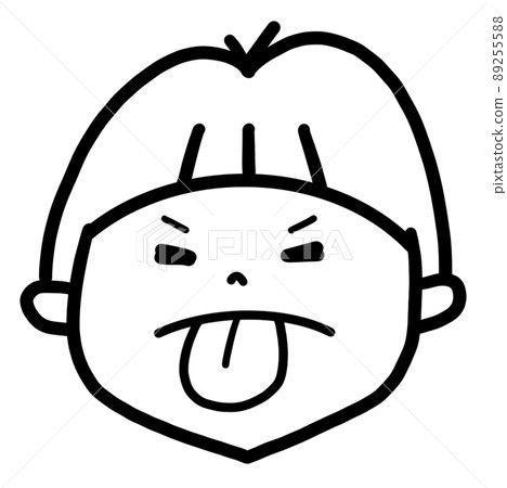 Boy's facial expression icon (Akanbe) - Stock Illustration [89255588 ...