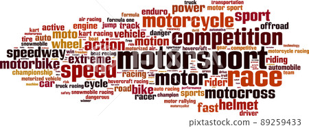 Motorsport word cloud - Stock Illustration [89259433] - PIXTA