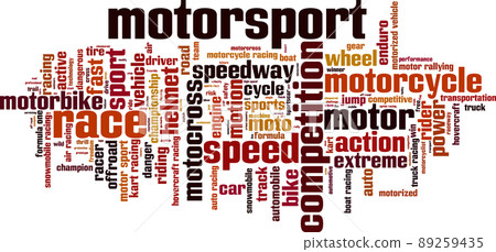 Motorsport word cloud - Stock Illustration [89259435] - PIXTA