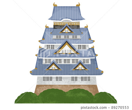 Illustration of a Japanese castle - Stock Illustration [89270553] - PIXTA