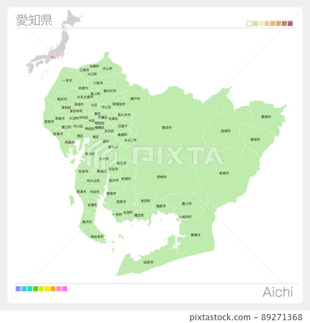 Aichi Map ・ Aichi Map - Stock Illustration [89271368] - PIXTA