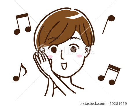Female Male Neutral Music Singing Musical Notes... - Stock Illustration ...