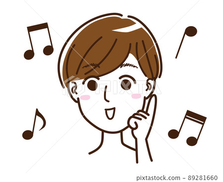 Female Male Neutral Music Singing Musical Notes... - Stock Illustration ...