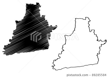 Dhar district (Madhya Pradesh State, Indore... - Stock Illustration ...