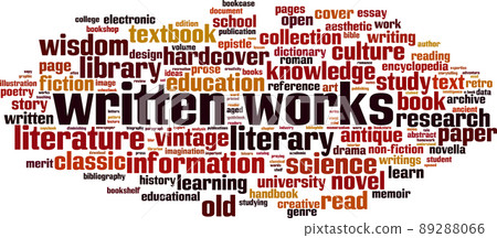 Written works word cloud - Stock Illustration [89288066] - PIXTA