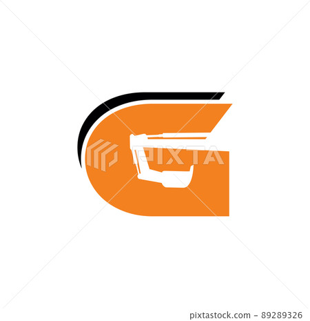 Construction Monogram Logo Initial Letter G - Stock Illustration ...