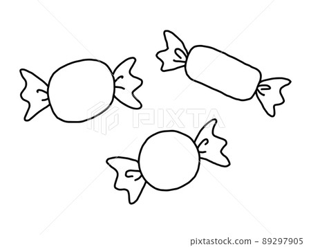 Candy / line drawing - Stock Illustration [89297905] - PIXTA