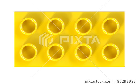 Close Up View of an Yellow Plastic Lego Block... - Stock Illustration ...