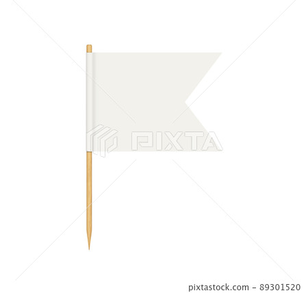 Toothpick flag. Blank flag on wooden stick.... - Stock Illustration ...