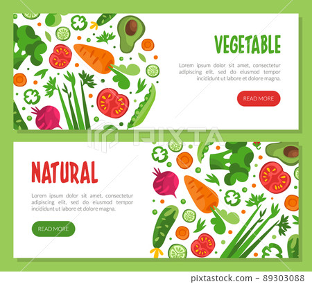 Fresh Vegetable Design with Ripe Harvested... - Stock Illustration ...