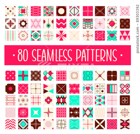 Collection of 80 retro different vector... - Stock Illustration ...