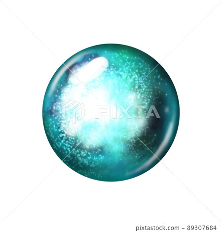 divination ball. blue magic ball. Shiny... - Stock Illustration ...