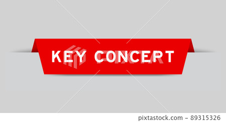 Red color inserted label with word key concept... - Stock Illustration ...