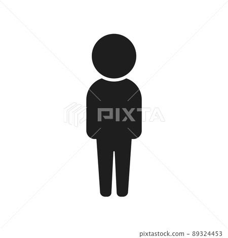 Standing person's icon pictogram --Deformed... - Stock Illustration ...