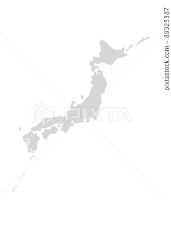 Cute handwritten map of Japan-a simple light... - Stock Illustration ...