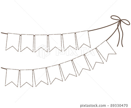 Garland message ribbon decoration decoration... - Stock Illustration ...