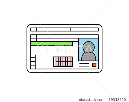 Driver's license / green - Stock Illustration [89332320] - PIXTA