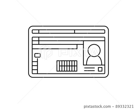 Driver's license / line drawing - Stock Illustration [89332321] - PIXTA
