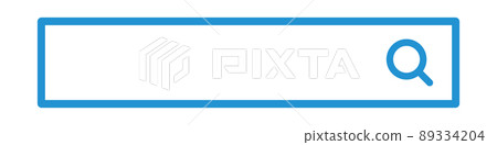 Blue search bar / search box Mushimegane - Stock Illustration [89334204 ...