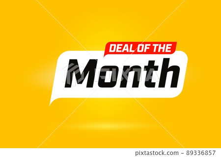 Month sale banner for retail marketing. Deal of... - Stock Illustration ...