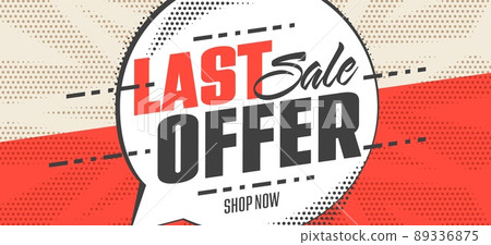Last sale offer advertising banner template.... - Stock Illustration ...