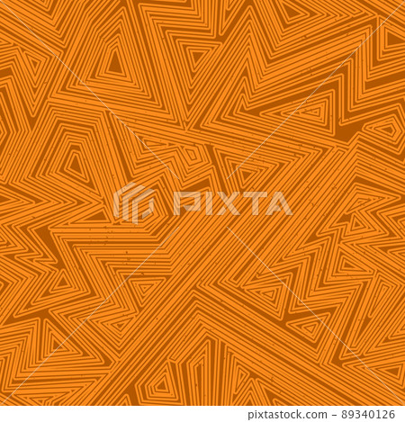 Orange color geometric seamless pattern. - Stock Illustration [89340126 ...