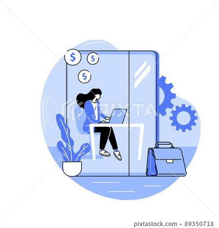 Work-station isolated cartoon vector... - Stock Illustration [89350718 ...