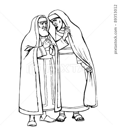 Old Pharisee Priest. Vector drawing - Stock Illustration [89353012] - PIXTA
