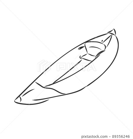 kayak vector sketch on a white background - Stock Illustration ...