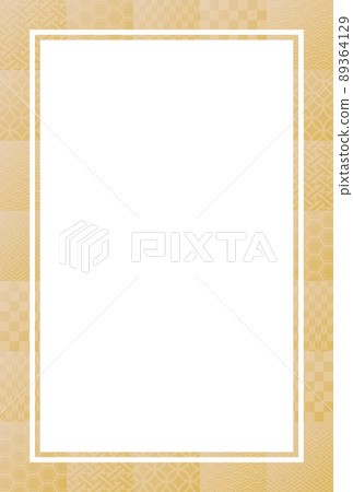 Japanese pattern frame wallpaper image - Stock Illustration [89364129 ...