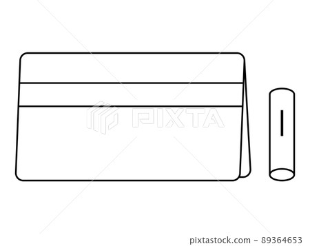 Passbook and seal / line drawing - Stock Illustration [89364653] - PIXTA