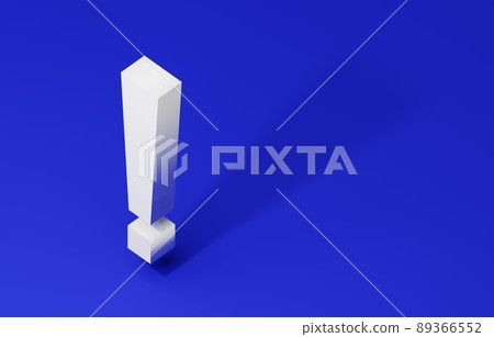 3D material_exclamation mark - Stock Illustration [89366552] - PIXTA