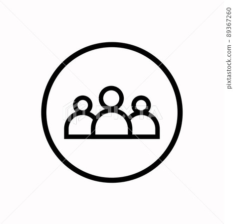 3 people glyph icon. Simple solid style. Multi... - Stock Illustration ...