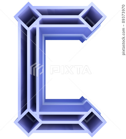 Blue letter isolated on transparent... - Stock Illustration [89373970 ...