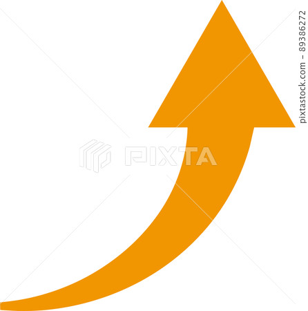 Arrow upward (orange) - Stock Illustration [89386272] - PIXTA