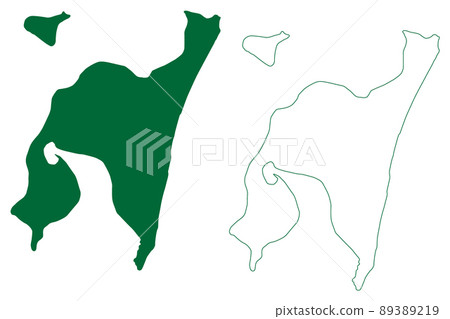 Inhaca island (Republic of Mozambique, Indian... - Stock Illustration ...