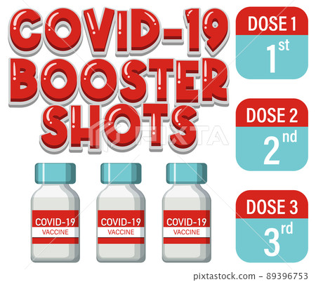 Booster shorts covid 19 vaccine logo - Stock Illustration [89396753 ...