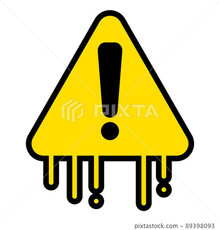 Dripping caution / warning mark - Stock Illustration [89398093] - PIXTA