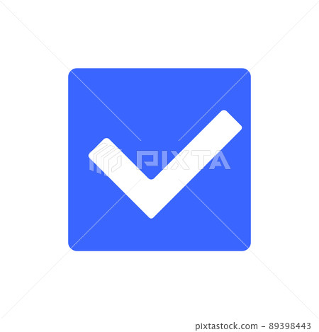 Blue checkbox icon - Stock Illustration [89398443] - PIXTA