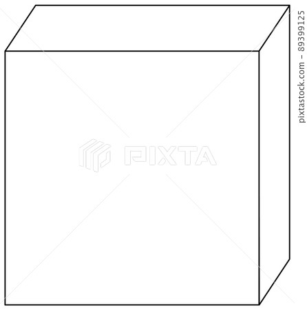 Square shape black and white doodle character - Stock Illustration ...