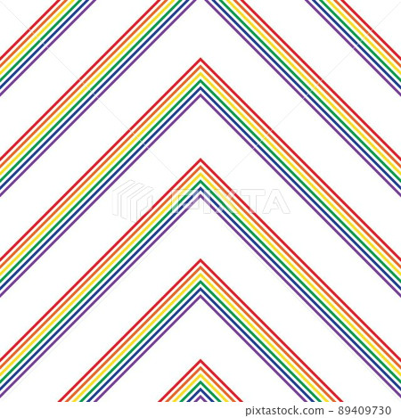 Rainbow Chevron Diagonal Stripes seamless... - Stock Illustration ...