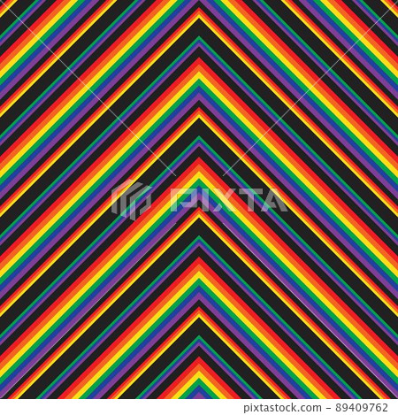 Rainbow Chevron Diagonal Stripes seamless... - Stock Illustration ...