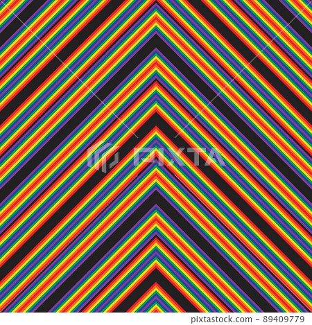 Rainbow Chevron Diagonal Stripes seamless... - Stock Illustration ...