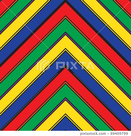 Rainbow Chevron Diagonal Stripes seamless... - Stock Illustration ...