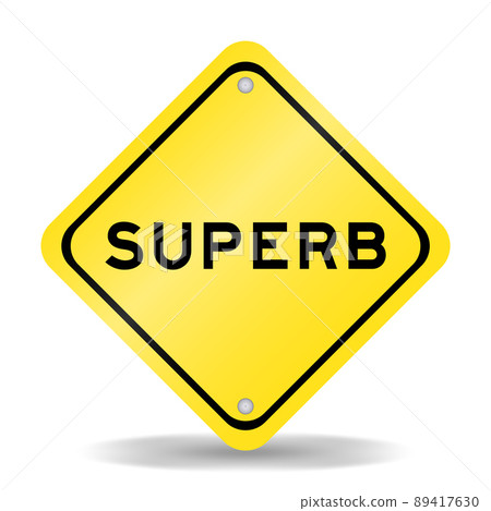 Yellow color transportation sign with word... - Stock Illustration ...